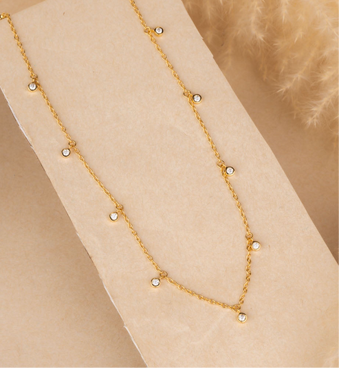 Gold Dangling Stones Chain – Silver Tokri